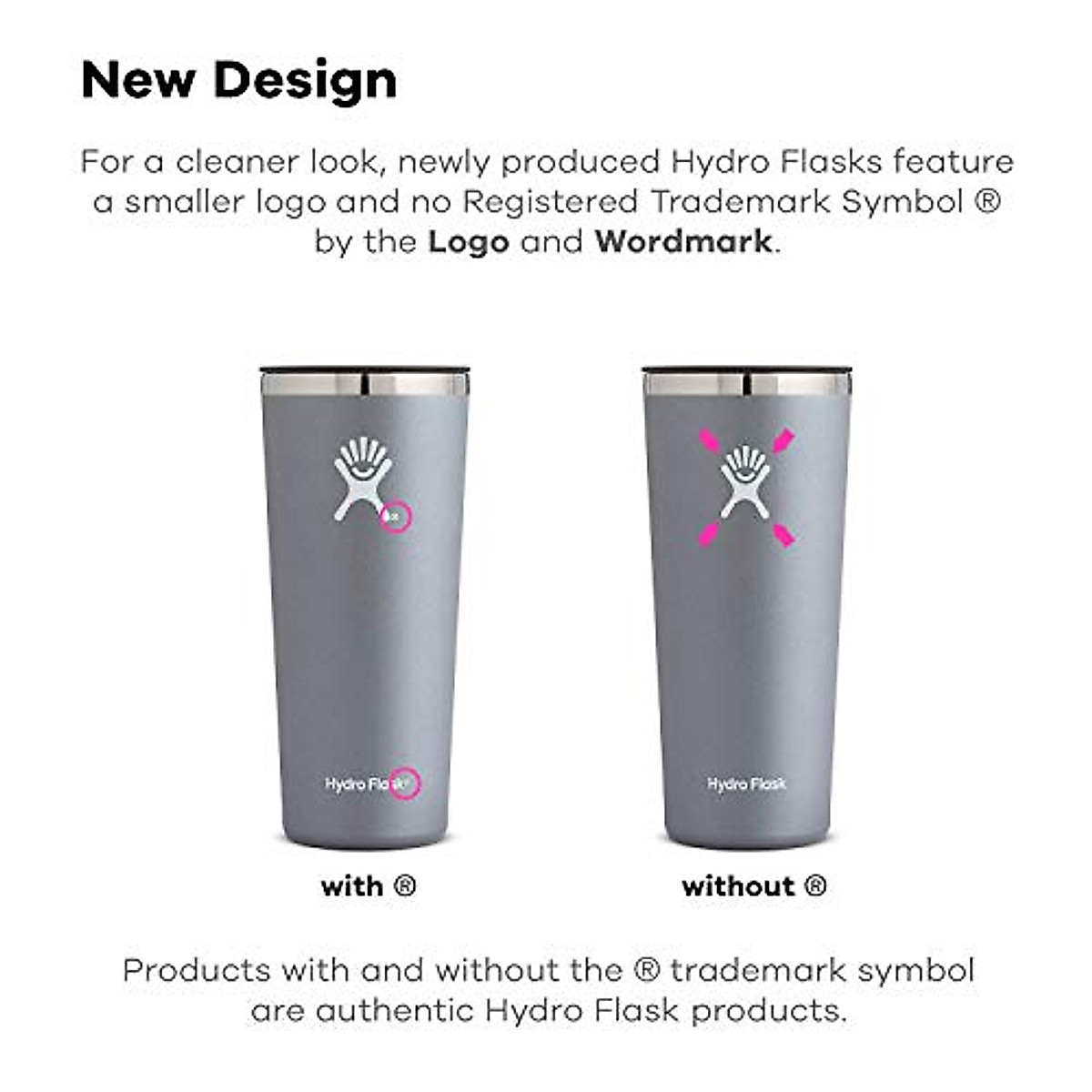 Hydro Flask 22 oz. Tumbler - Stainless Steel, Reusable, Vacuum Insulated with Press-In Lid