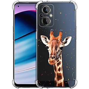 Glisten - OnePlus Nord N20 Case, OnePlus N20 5G Case - Watercolour Giraffe Design Printed Slim Fit Clear Transparent Soft TPU Shockproof Designer Back Case/Cover for OnePlus Nord N20.
