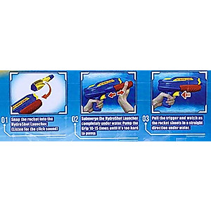 Wave Runner HydroShot Underwater Rocket Launcher- The Best Water Gun for Kids | Shoots A Straight Shot Under Water for Up to 20 Feet! (Single)