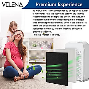 C545 True HEPA Filter Replacement for Winix C545 Filter S Air Purifier P150, B151 Filter, Compare to Part #1712-0096-00, 2 Pack H13 HEPA Filters & 4 Pack Carbon Prefilters