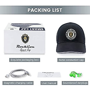 QZTELECTRONIC Bone Conduction Headphones, Bluetooth Headphones Wireless, Waterproof Headset with Microphone, Bone Conduction Cap for Cycling, Running, Fishing, Ideal Gift for Men/Women, Black