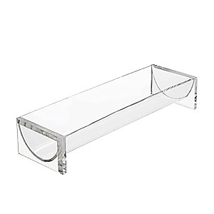KVMORZE Clear Cracker Serving Tray, Transparent Macaron Display Tray, Rectangular Cracker Holder for Serving Trays, Food Display Cracker Serving Tray Stand for Home, Party, Events, U Shape