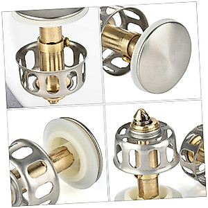 FONDOTIN 2pcs Sink Bath Tub Kitchen Sink Filter Tub Drain Sink Bounce Stopper Bathtub Filter Tub Hair Drain Catcher Sink Drain Stopper No All Copper Plus 304