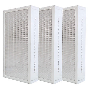 MaximalPower Replacement HEPA Filter for Blueair 400 Series Air Purifiers - 3 Pack | Removes Smoke, Dust, Dirt, Odor and More!