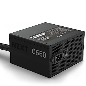 NZXT C550 Bronze - PA-5B1BB-US - 550 Watt PSU - 80 Plus Bronze Certified - DC-DC technology - Semi Modular Design - Sleeved Cables - ATX Gaming Power Supply