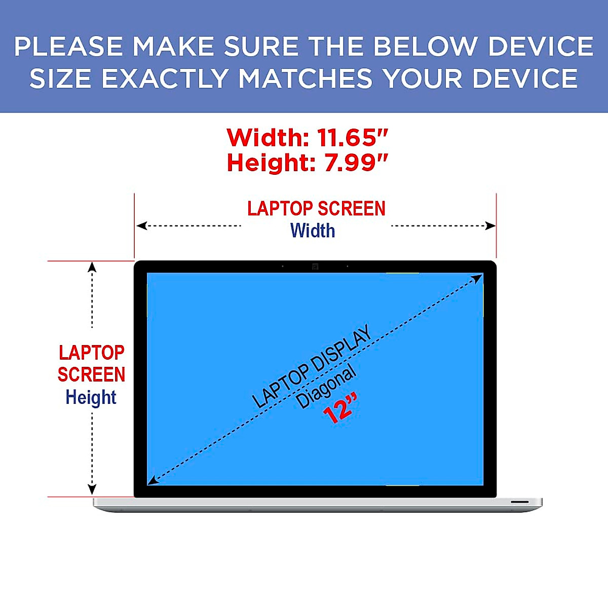 Artemis Shields Matte Screen Protector for Dell Latitude 7230 Rugged Extreme Tablet 12 inch 2 Pack