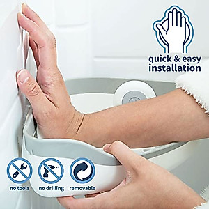 SlipX Solutions Corner Shower Basket Caddy, Storage Organizer, Adjustable Power Lock Suction Cups, 2 Hooks, Holds up to 22 Pounds (White)