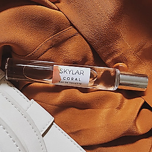 Coral Perfume By Skylar - Travel-Sized Rollerball Paraben-Free, Phthalate-Free, Vegan, and Cruelty-Free Fragrance - Fruity, Floral, Flirty - Currant, Patchouli, and Sandalwood (10mL / 0.33 fl oz)
