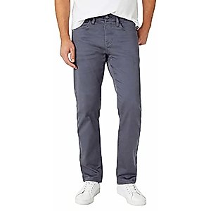 IZOD Mens Mid-Weight Comfort Stretch Knit Denim 5 Pocket Pant (32W x 34L, Gray)