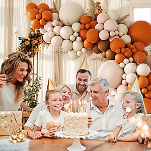 147pcs Fall Balloon Arch Kit Thanksgiving Balloon Arch Fall Boho Balloon Garland Kit with Burnt Orange Balloons for Wedding Thanksgiving Baby Shower Fall Birthday Party Decorations