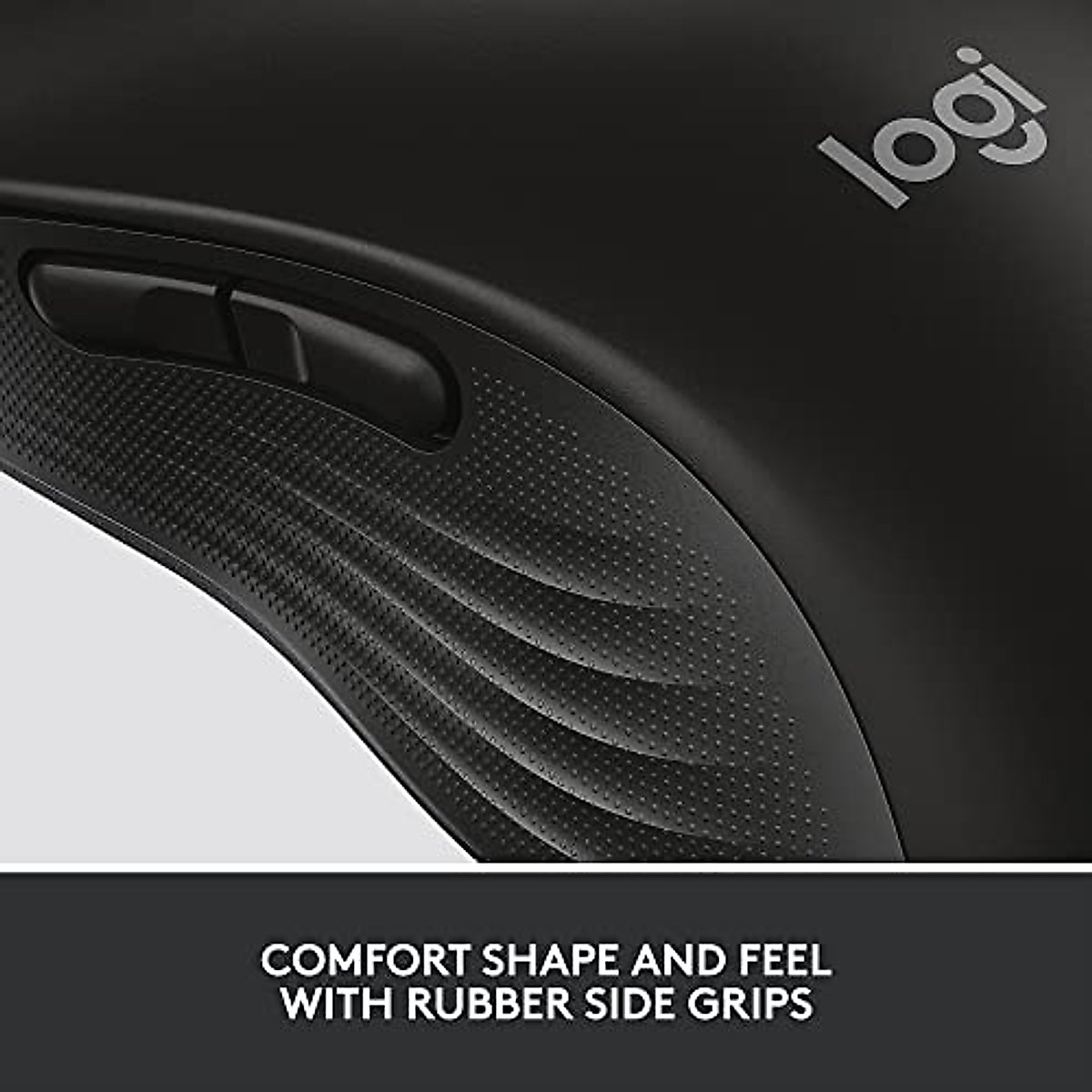 Logitech Signature M650 Wireless Mouse - For Small to Medium Sized Hands, 2-Year Battery, Silent Clicks, Customizable Side Buttons, Bluetooth, for PC/Mac/Multi-Device/Chromebook - Black
