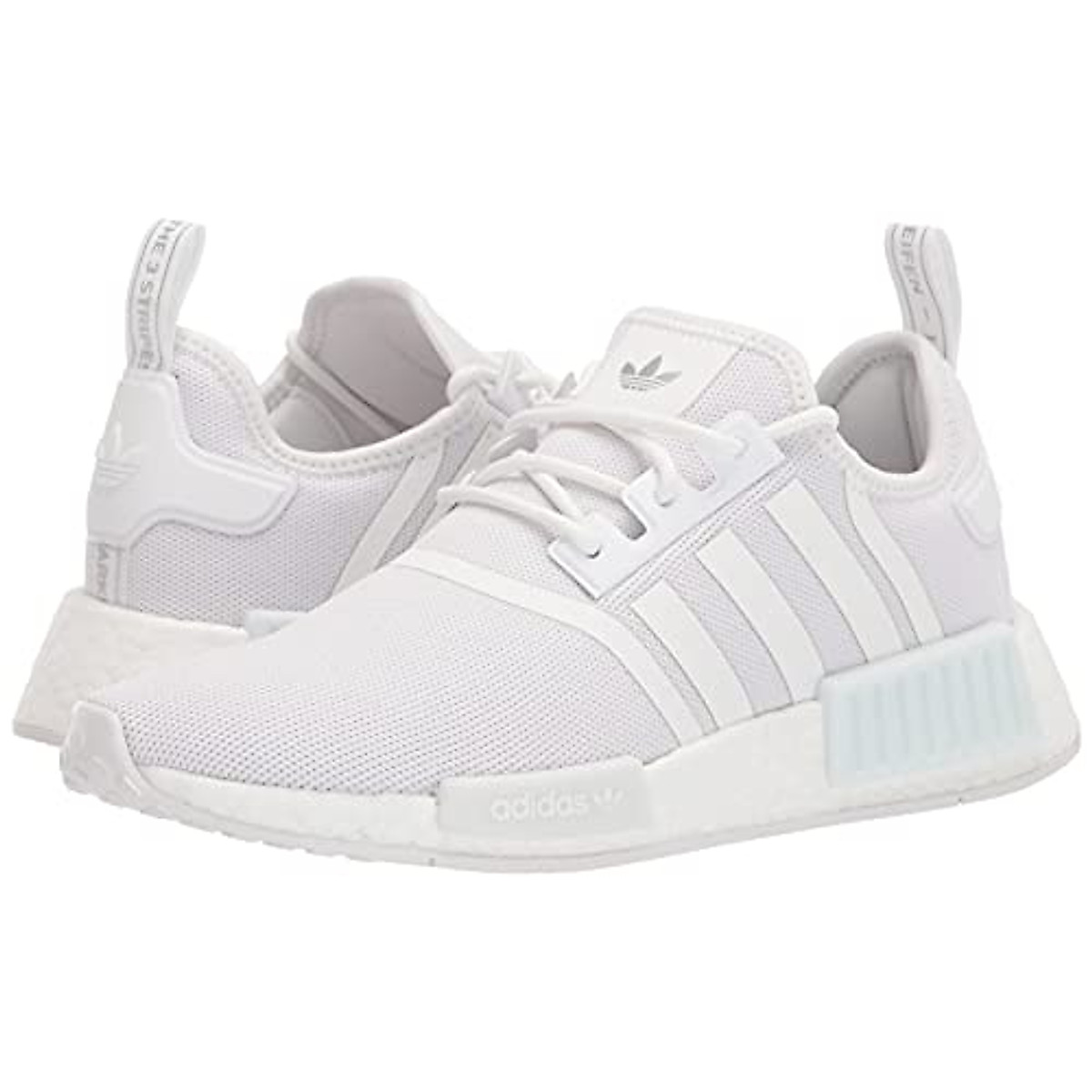 adidas Originals womens Nmd_r1's Sneaker, White/White/Silver Metallic, 7.5 US
