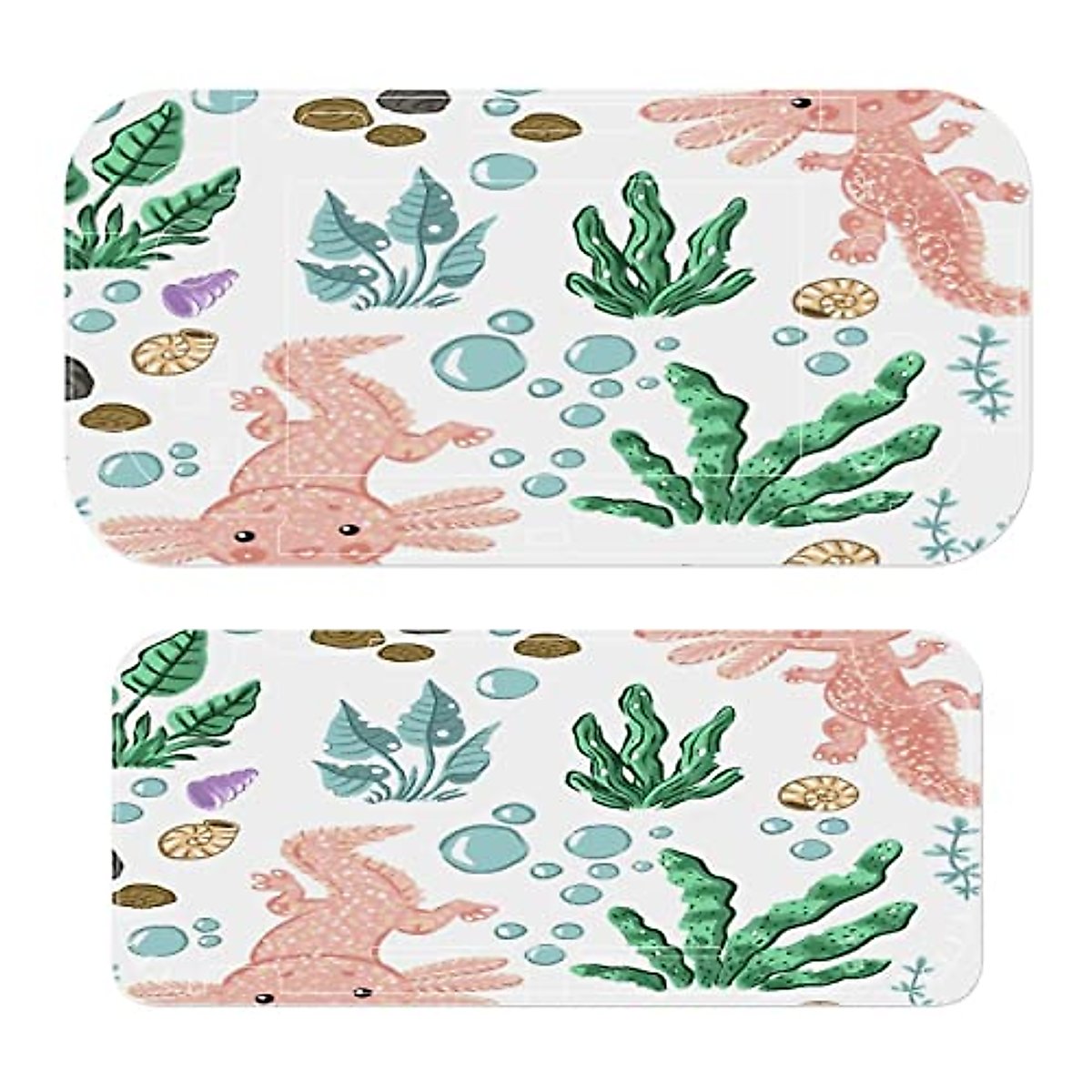 Axolotls Shells Pebbles and Bubbles Compatible with Switch/Switch Lite Console Joy-Con Dock Sticker Skin Full Set Cute Stickers Cover for Switch Lite