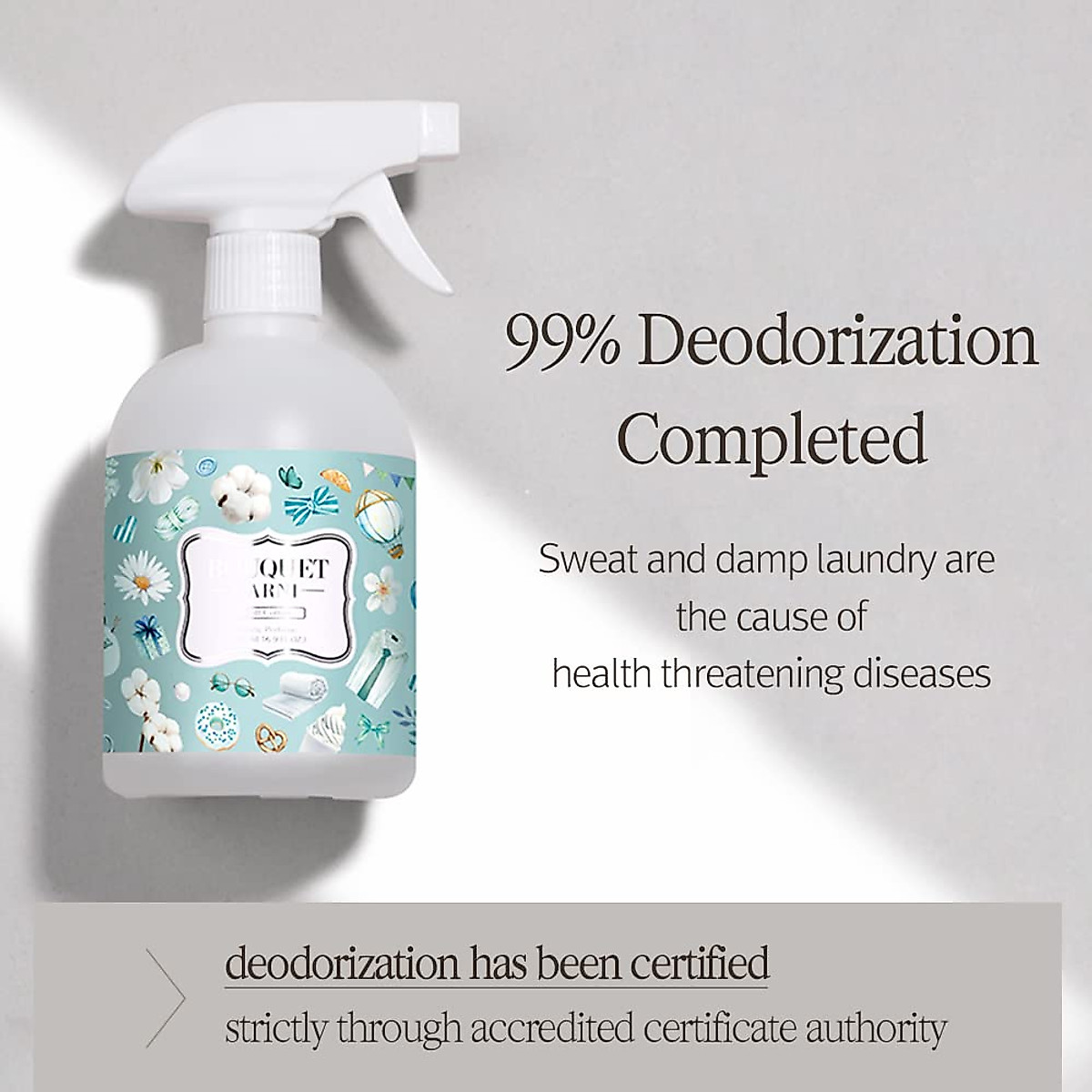 BOUQUET GARNI Fabric Perfume Soft Cotton - Long Lasting Fragrance Fabric and Linen Odor Remover - Odor Eliminator and Neutralizer Spray - Fabric Deodorizer and Refresher - 16.9 Fl Oz