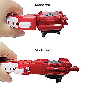 Speder Bey Gyro Blades Launcher and Grip Burst, Light Sparking Battling String Launcher Gyro Right Spin TopToys Accessories(Red)