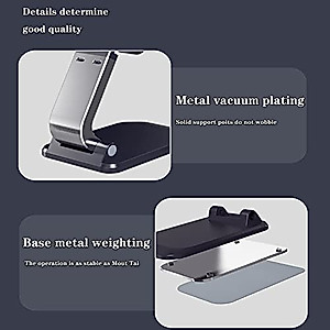 Fanlory Foldable Phone Stand for Desk - Adjustable Height Cell Phone Holder Portable Cellphone Cradle Desktop Dock Compatible with iPhone 13 Pro Max Mini, 12 11 XR X 8 7 6 Plus SE, 4-8'' Smartphone