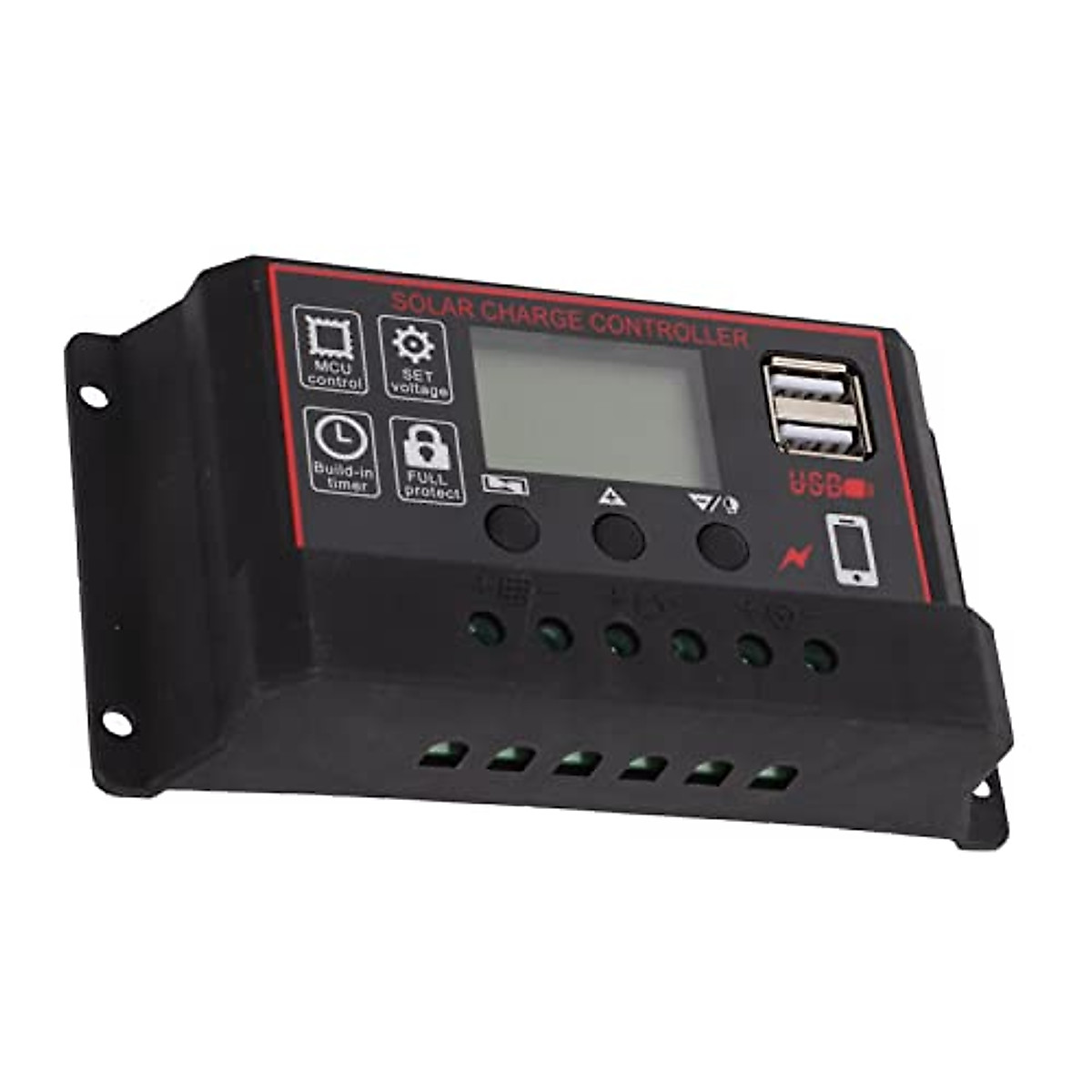 nwejron Solar Panel Charge Controller, Multiple Protection Solar Charge Controller for Industry(#10)