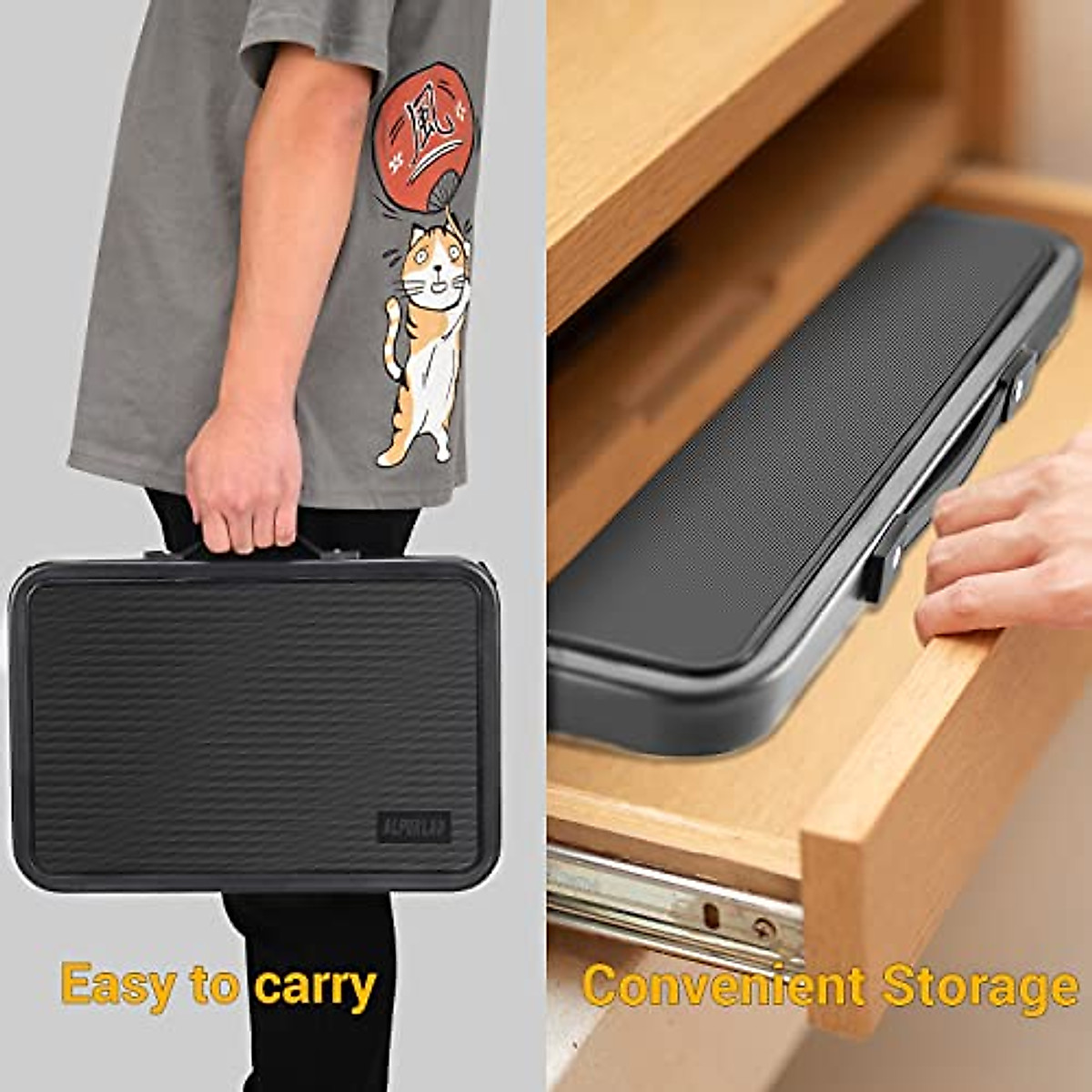 ALPURLAD Step Stool Bed Step Stools for High Beds Foldable One Step Ladder with Non Skid Rubber Platform for Rv,Toilet,Kitchen and Bed 330-Pound Capacity