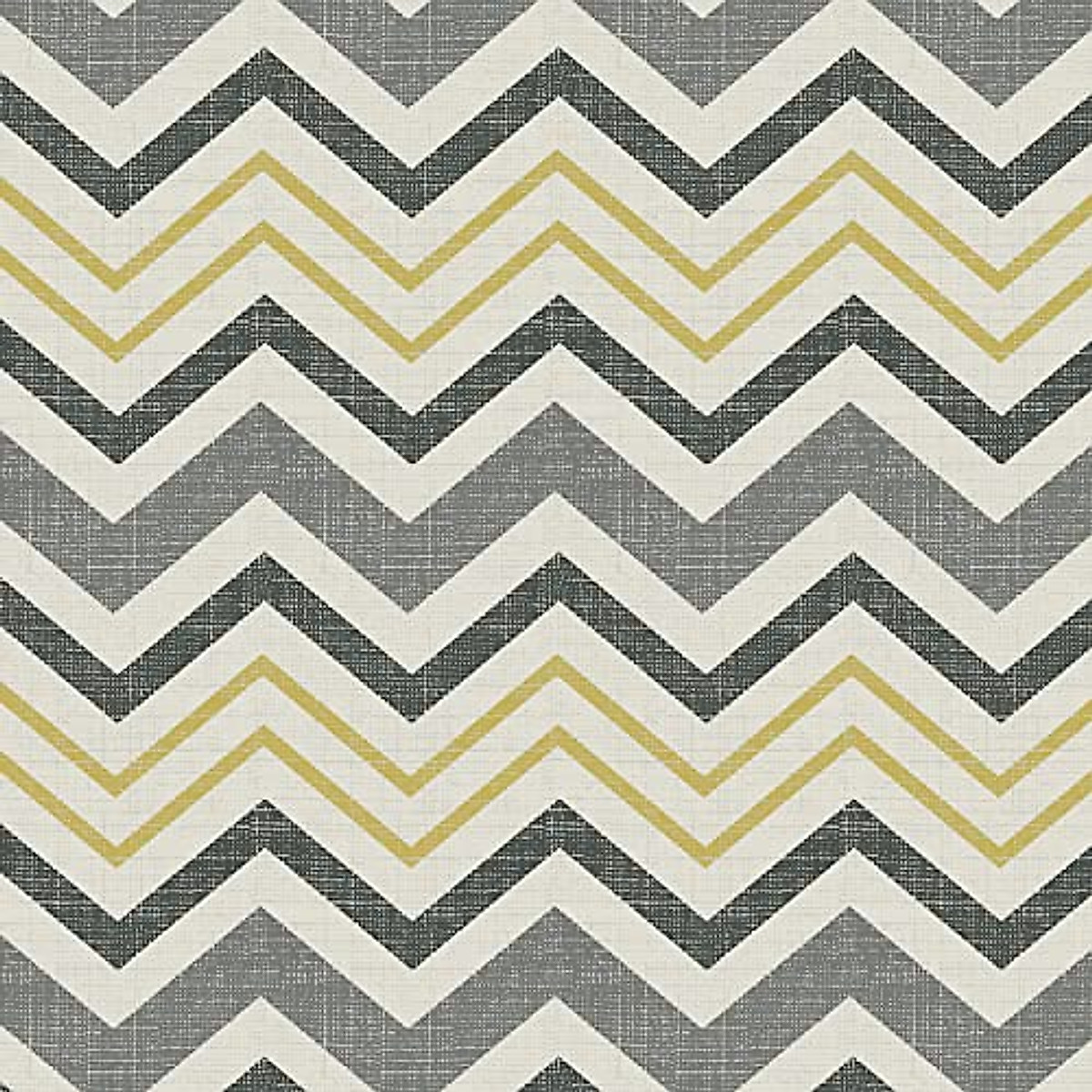 Stitch & Sparkles 100% Cotton Duck 45" Width Chevron Black Sunshine Color Sewing Fabric by The Yard