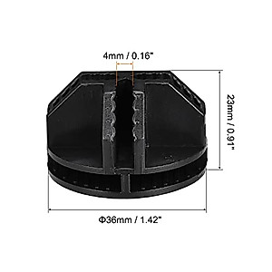 uxcell Plastic Wire Cube Connectors, 36x23mm Half Grid Buckle Clip for Storage Shelving Cabinet Organizer, Black, 32Pcs