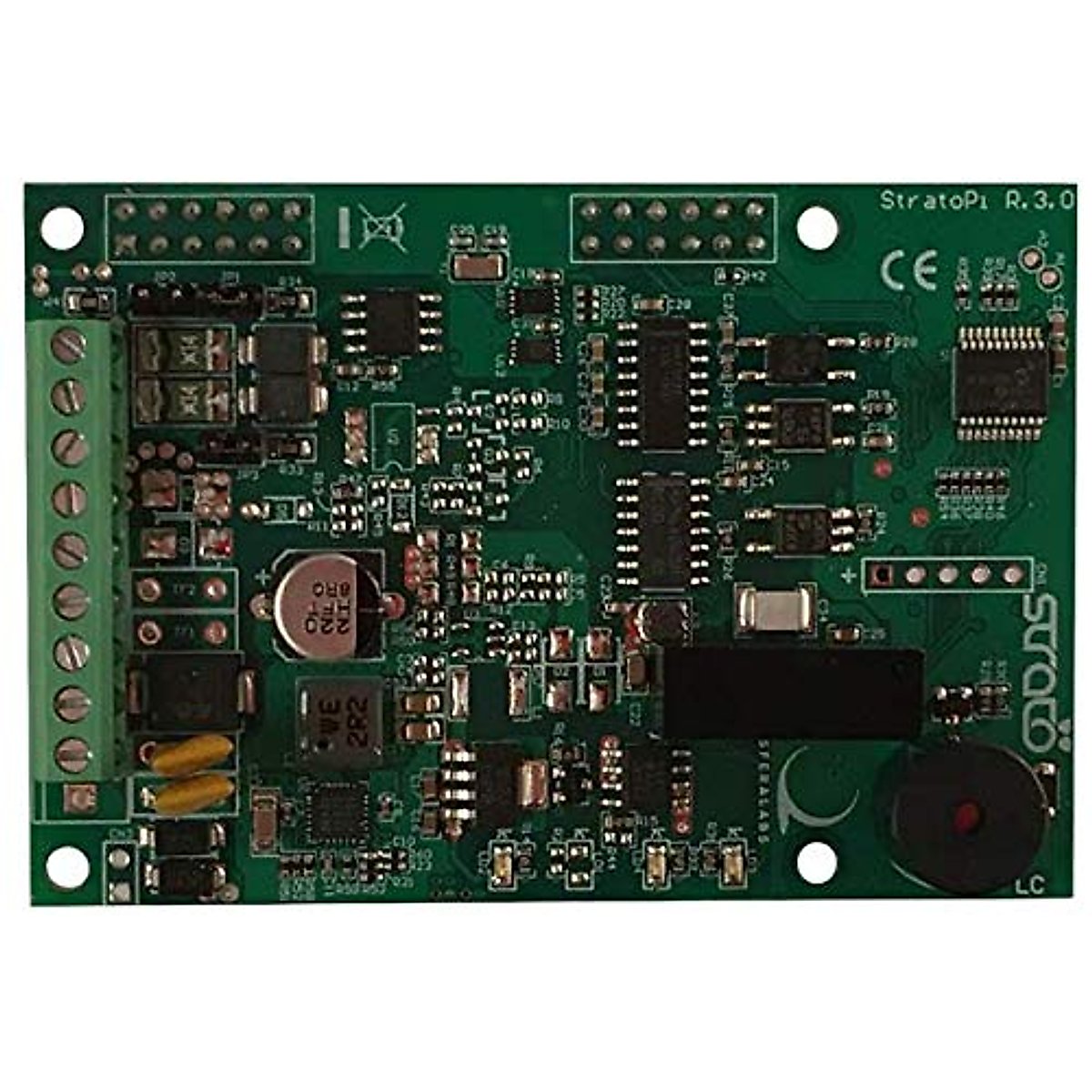 Strato Sfera Labs Pi Base PI4B 2GB - DIN-Rail Case, RS-232/RS-485, Real Time Clock, Hardware Watchdog, Buzzer, Secure Element Chip, CE/FCC/IC/RoHS Compliant