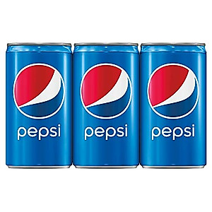 Pepsi Cola Soda Pop, 7.5oz Mini Cans (6 Pack)