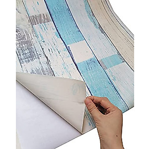 Self Adhesive Decorative Wood Panel Shelf Liner Wall Paper Peel and Stick Wallpaper for Kitchen Cabinet Countertop Shelves Walls Furniture Table Pantry Craft Projects 17.7x78.7 Inches