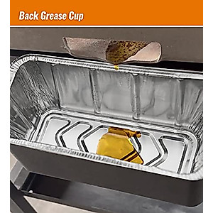 NUPICK 40 Pack Grease Cup Liners for Blackstone 17"/28"/36" Griddle, Drip Pan Liners for Blackstone 5017, Disposable Aluminum Foil Drip Pan Liner
