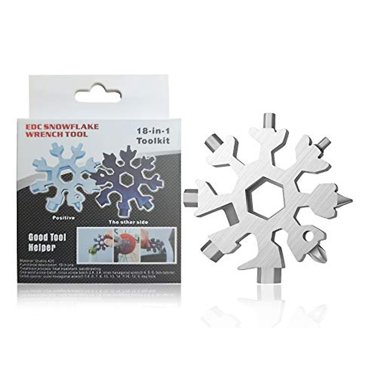 18-in-1 snowflake multi-function tool, snowflake tool, beer opener, great Christmas