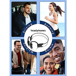 WETCEAOM Bone Conduction Headphones Bluetooth 5.3, Open-Ear Headphones Wireless IPX6 Waterproof Headphones with Microphones,Type-C Charging,Sport Headphones for Running,Cycling,Driving