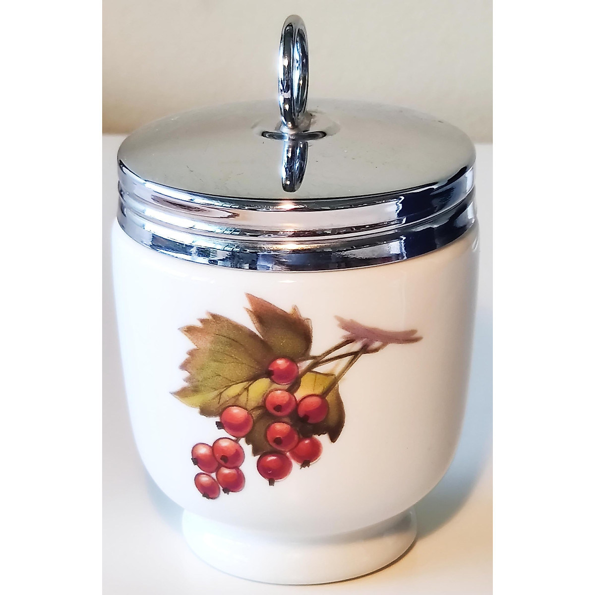 Evesham Vale by Royal Worcester, China Egg Coddler & Lid, King Size