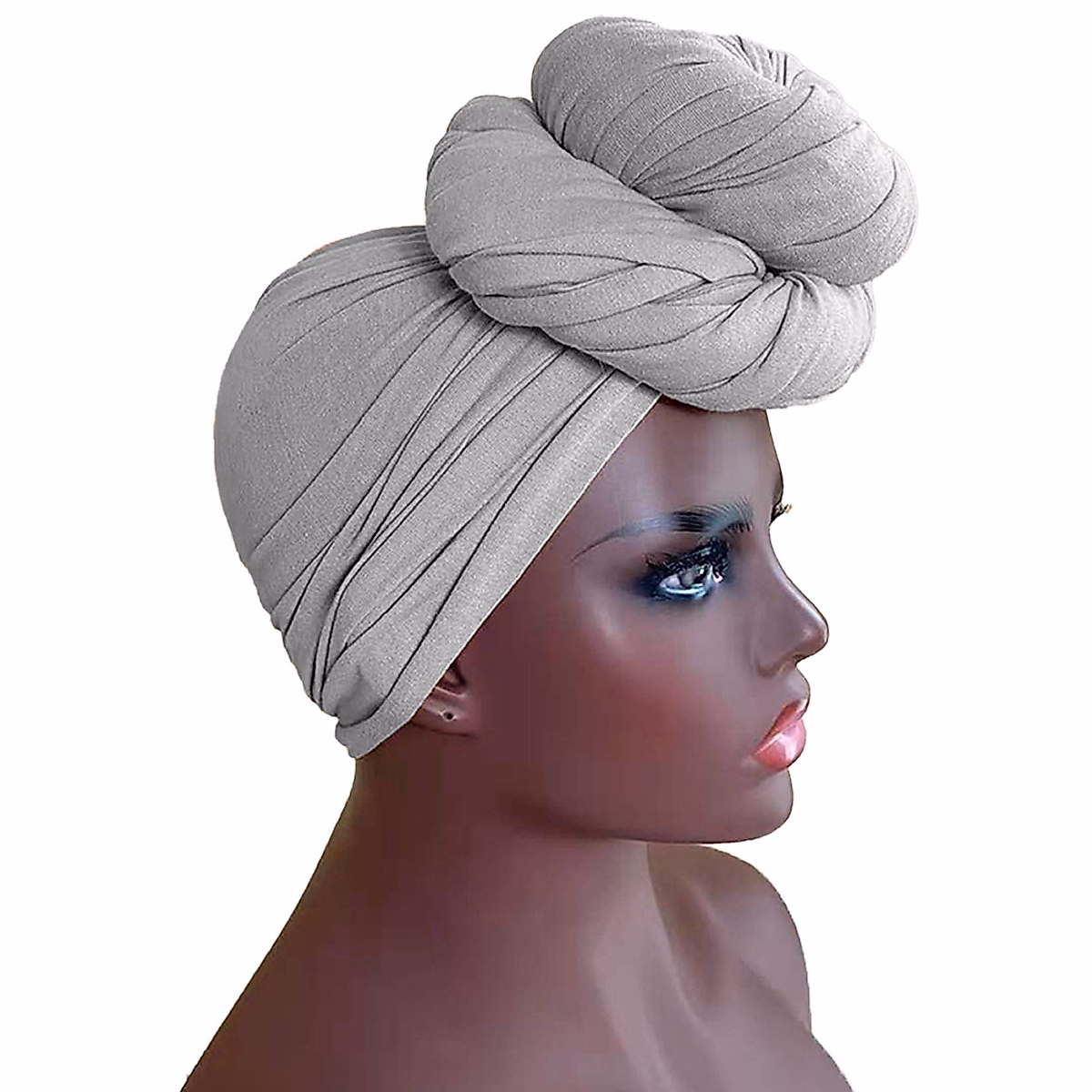 6 Pieces Head Wraps Scarf Long Turban Stretch Jersey Ultra Soft Urban Knit Hair Scarfs Solid Color African Headbands Tie Breathable Headwrap Fashion Shawls for Women