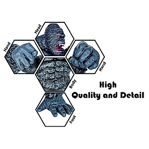 TwCare Giant King Kong vs Godzilla Attack Action Figure 11” Movie Series Fight Mode Gorilla Ape Solid Wild, Travel Bag
