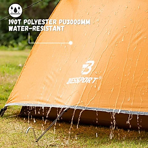Bessport Camping Tent for 3 Person, Lightweight Backpacking Tent Waterproof Windproof Two Doors Easy Setup Double Layer Outdoor Tents for 3 to 4 Seasons, Suitable for Outdoor,Hiking,Camping