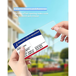 Smellalon 6 Pack New Medicare Card Holder Protector Sleeves，12Mil Clear PVC Waterproof Medical Card Protector for New Medicare Card ，Credit Card Business Card Social Security Card Protector