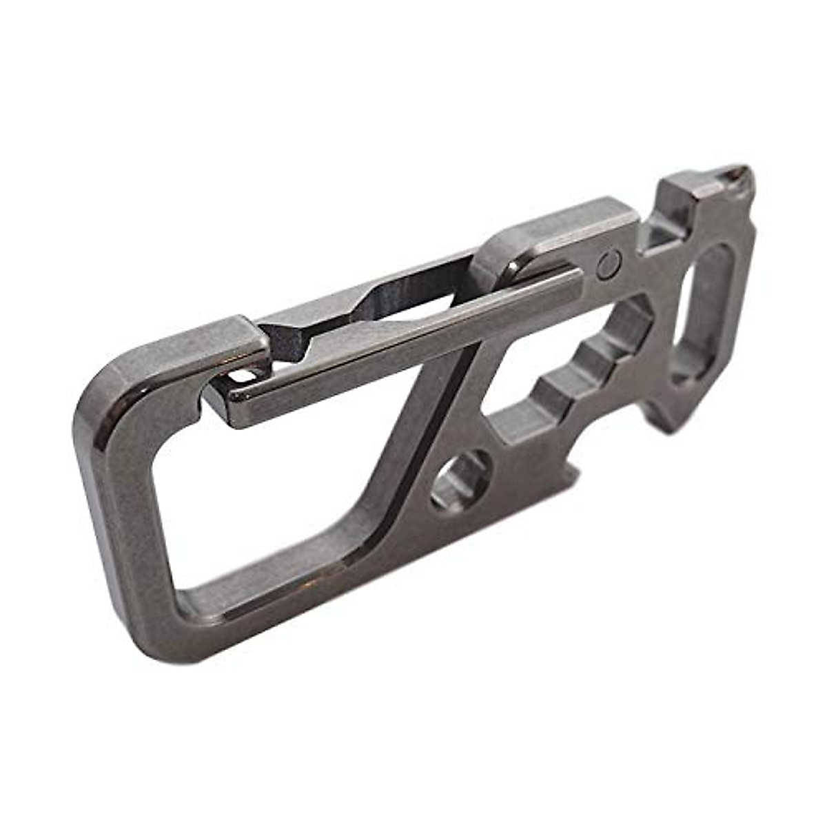 Valtcan Titanium Carabiner Multi Tool Key Chain Holder Glossy Stonewash