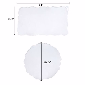 XL Tray Mold,14 inches Irregular Rectangle Silicone Tray Molds and 10 inch Round Geode Tray Resin Mold Silicone for Making Resin Craft,Home Decoration