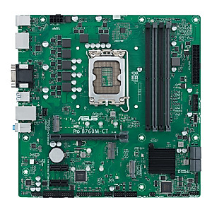 ASUS Pro B760M-CT-CSM Intel LGA1700(13th&12th Gen)mATX commercial motherboard,DDR5,PCIe 4.0,2xM.2 PCIe 4.0 slots,front USB 3.2 Gen 1 Type-C,D-Sub,TPM IC onboard,Q-LED Core,Mono-out header,SMBUS header