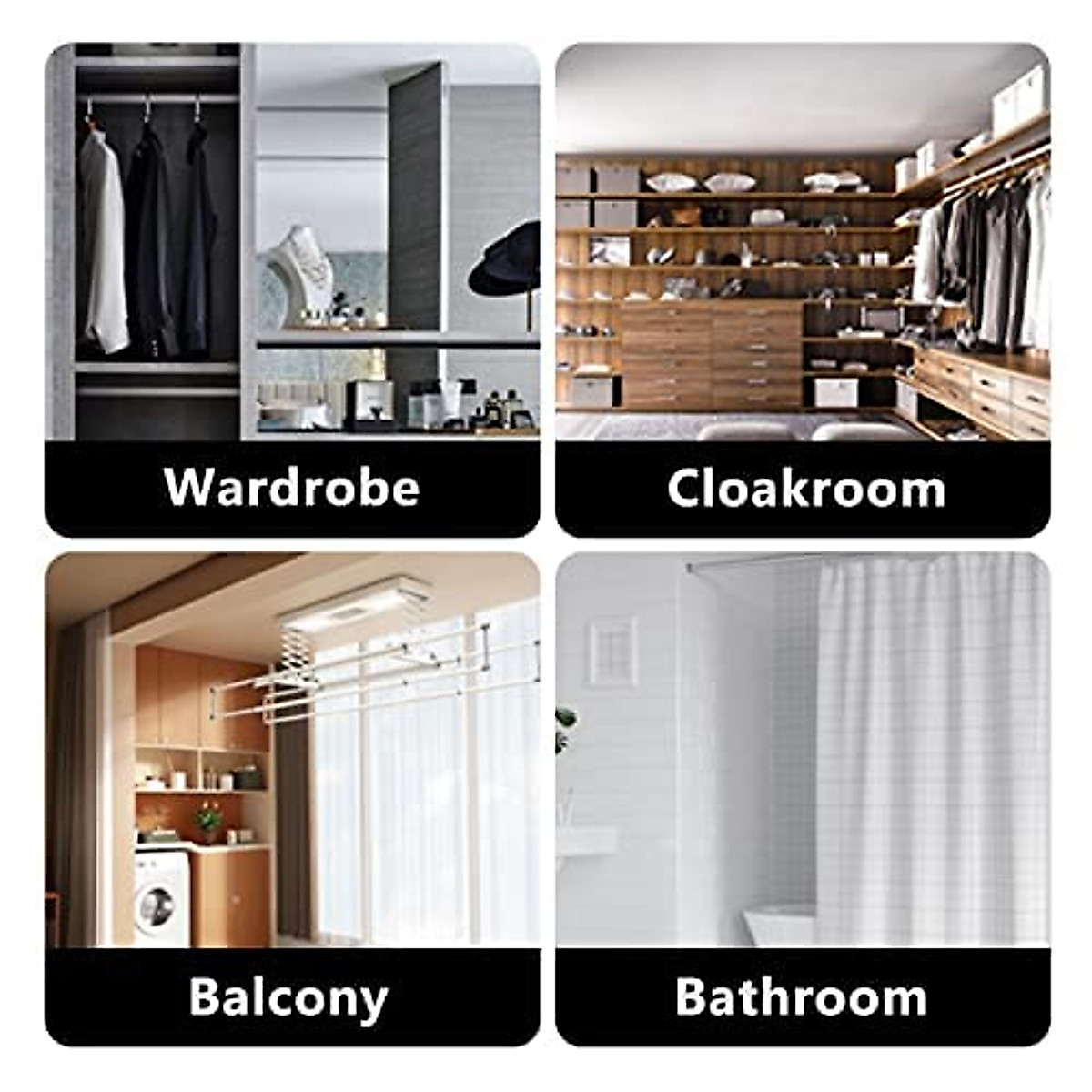 Yinpecly 0.63" x 1.18"(WxL) Zinc Alloy Oval Closet Rod Support Bracket Without Screws for Cupboard Clothes Hanging Wardrobe Silver Tone 2pcs