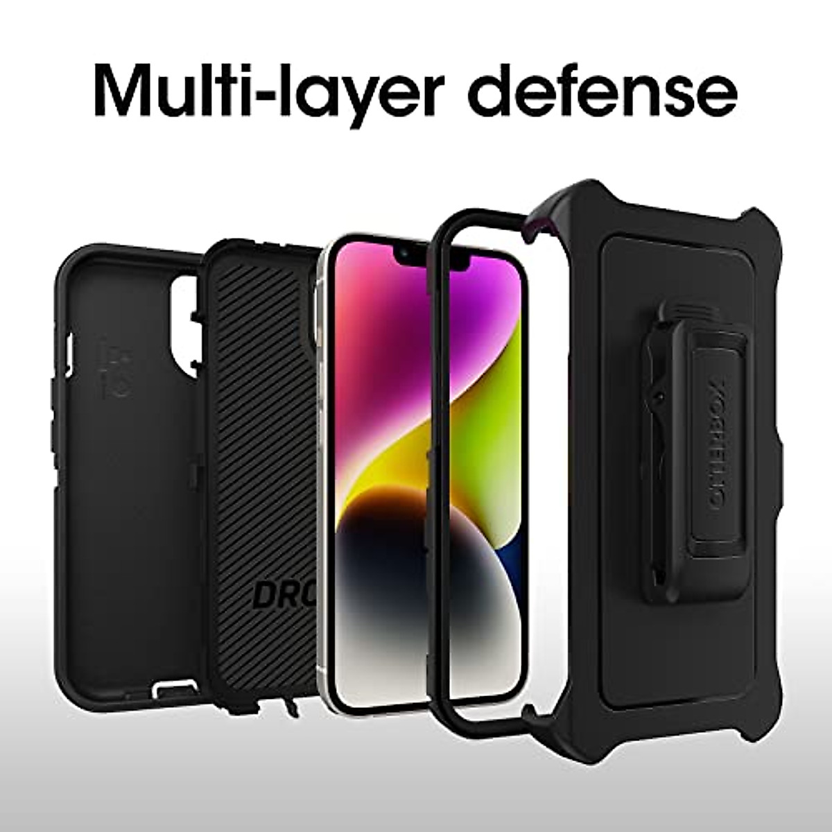 OtterBox DEFENDER SERIES SCREENLESS Case for iPhone 14 Plus - BLACK