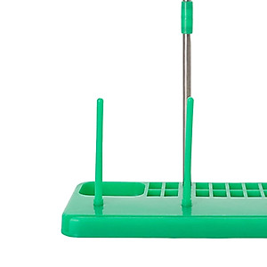 Generic Sewing Thread Organizer Stand with 3 Spools Holder, Green, 33cmx20.8cmx20.2cm