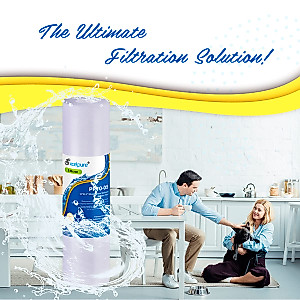 EXCELPURE 5 Micron 10" x 2.5" Whole House Sediment Home Water Filter Cartridge Replacement for Any 10 inch RO Unit, Culligan P5, Aqua-Pure AP110, Dupont WFPFC5002, CFS110, WHKF-GD05, PP10-05, 4PACK