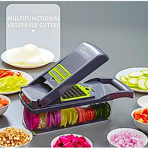 Kitchen gadget's chop wizard 15 in 1 Multi-functional Manual vegetable multi chopper slicer - food dicer slicer - fruit slicers- kitchen essentials - onion cutter slicer machine with container