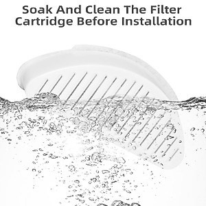 3 Pack Cat Fountain Filters - Compatible with Cat Water Dispenser, 67oz/2L Automatic Water Feeder (3 Filters+6 Sponges)