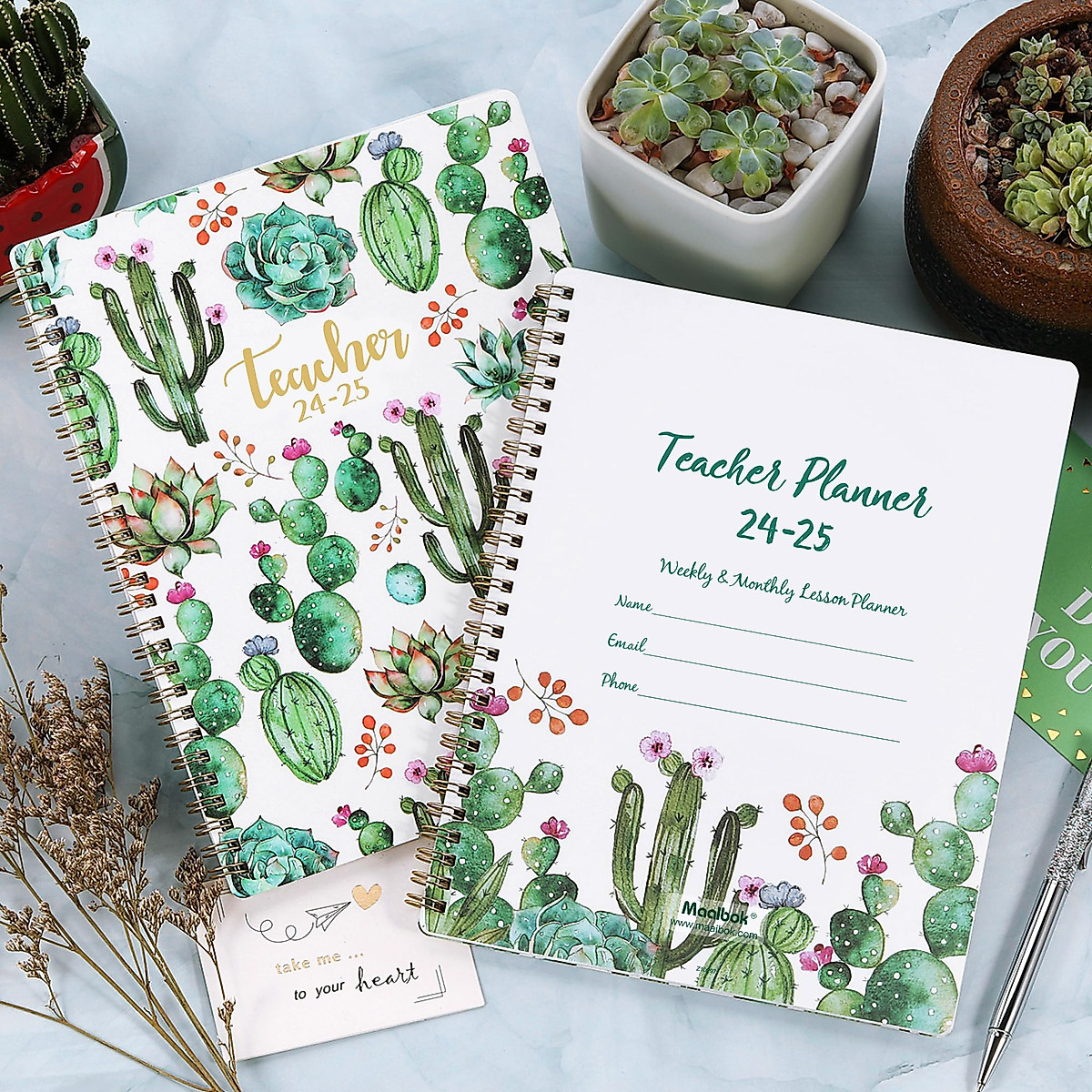 2024-2025 Teacher Planner - Lesson Planner 2024-2025 from Jul 2024 - Jun 2025, 8'' x 10'', Lesson Plan Book, Weekly & Monthly Lesson Planner with Quotes