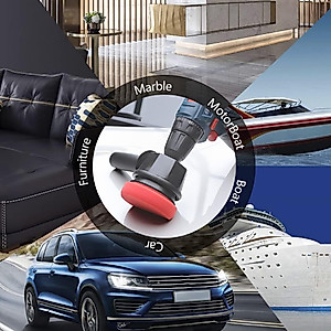 Dual Action Power System Tool, Forced Dual Action Polisher Adapter Detailing Tool with 3Pcs Polishing Pads For Cordless Drill for Car Polishing, Buffing, Waxing and Compounding -DAPSTS3