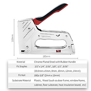 T50 Staple Gun Heavy Duty Kit - KeLDE 2 in 1 Upholstery Manual Stapler/Nail Gun with 1500pcs Staples and Brad Nails for Wood, Craft, DIY, Furniture, Carpentry, Decoration