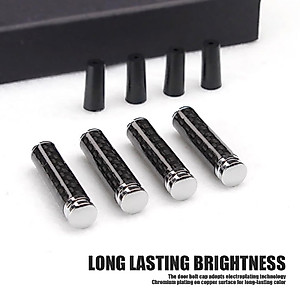 Hawyet 4 PCS Automobile Door Lock Knobs, Carbon Fiber Vehicle Door Pull Pins, Door Bolt Decorative Modification Covers, Car Interior Products, for Most Cars, Trucks and Van (Carbon Fiber)