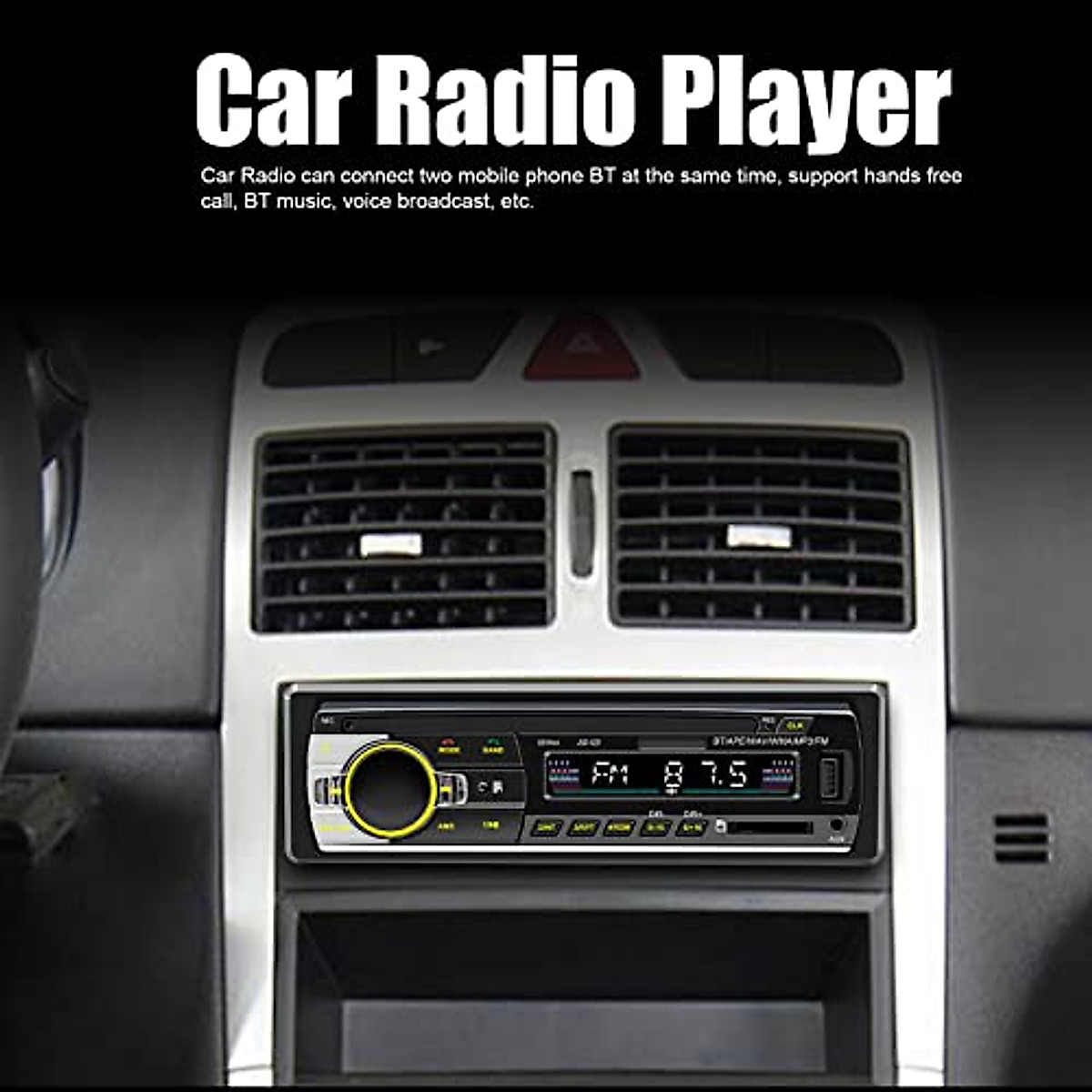 Multimedia Car Stereo Receiver, Car Radio AI Voice Control LED Display, Bluetooth Hands Free Calling, Support MP3 WMA WAV, USB2.0 Car MP3 Player Audio Systems
