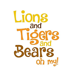 Lions and Tigers and Bears Oh My Nursery Art Print Set of 4